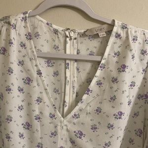 LOFT | Tops | Loft Flowered Rayon Blouse | Poshmark